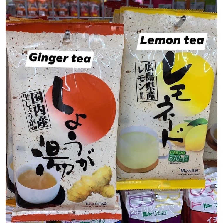 GINGER TEA OR LEMON TEA 18g by 6 bags JAPAN DAISO | Shopee Malaysia