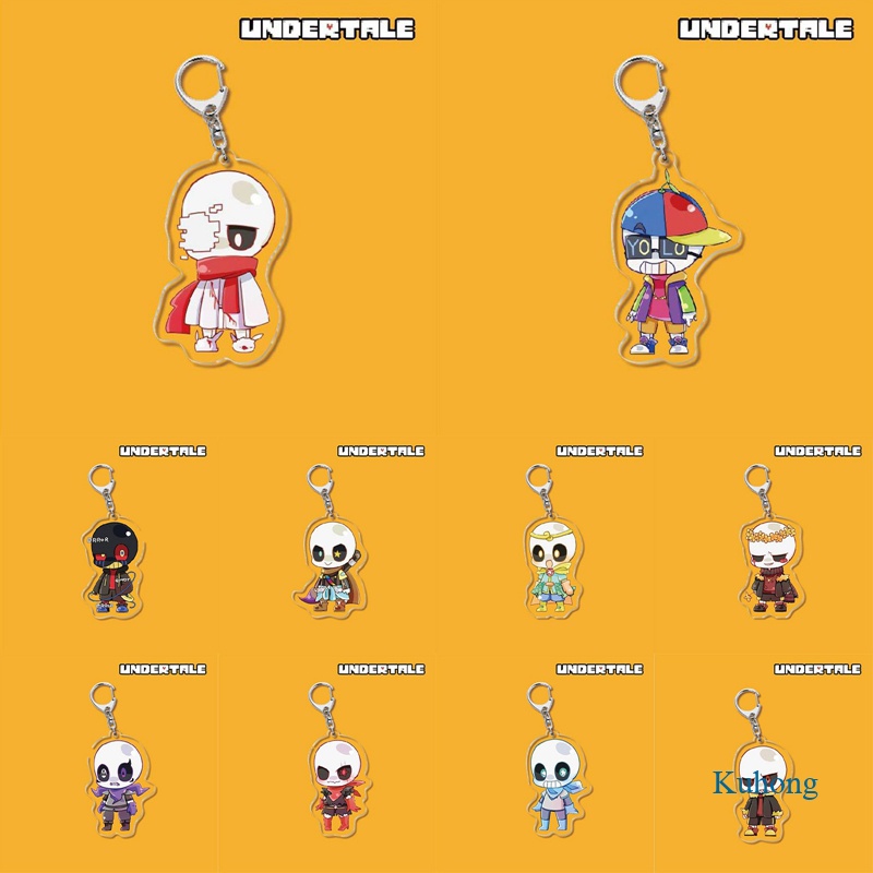 KUHONG Undertale Keychain Men Cartoon Frisk Sans Keychains Woman ...