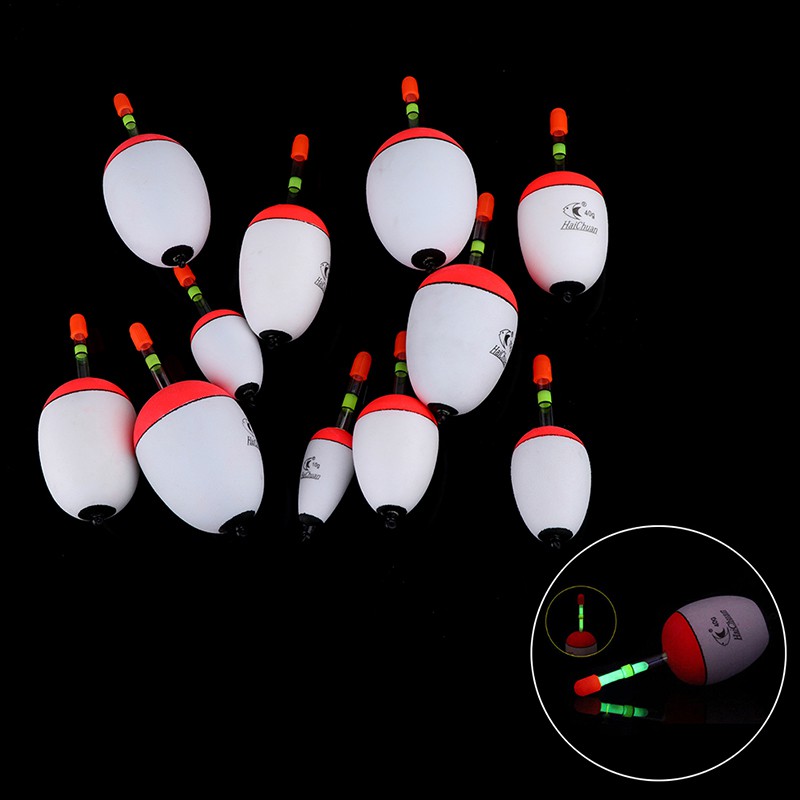 M2Y 5pcs set Bobber Portable Fishing Night Float Ball Boia Light Stick ...