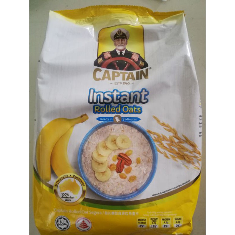 Captain Oats Instant Oatmeal/Quick Cook Oatmeal 800g, Instant Rolled ...