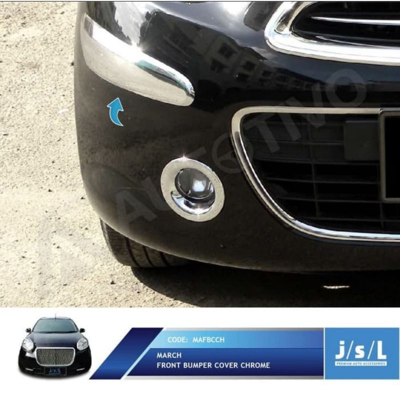 List of front bumpers for nissan march side bumper trim Chrome | Shopee ...