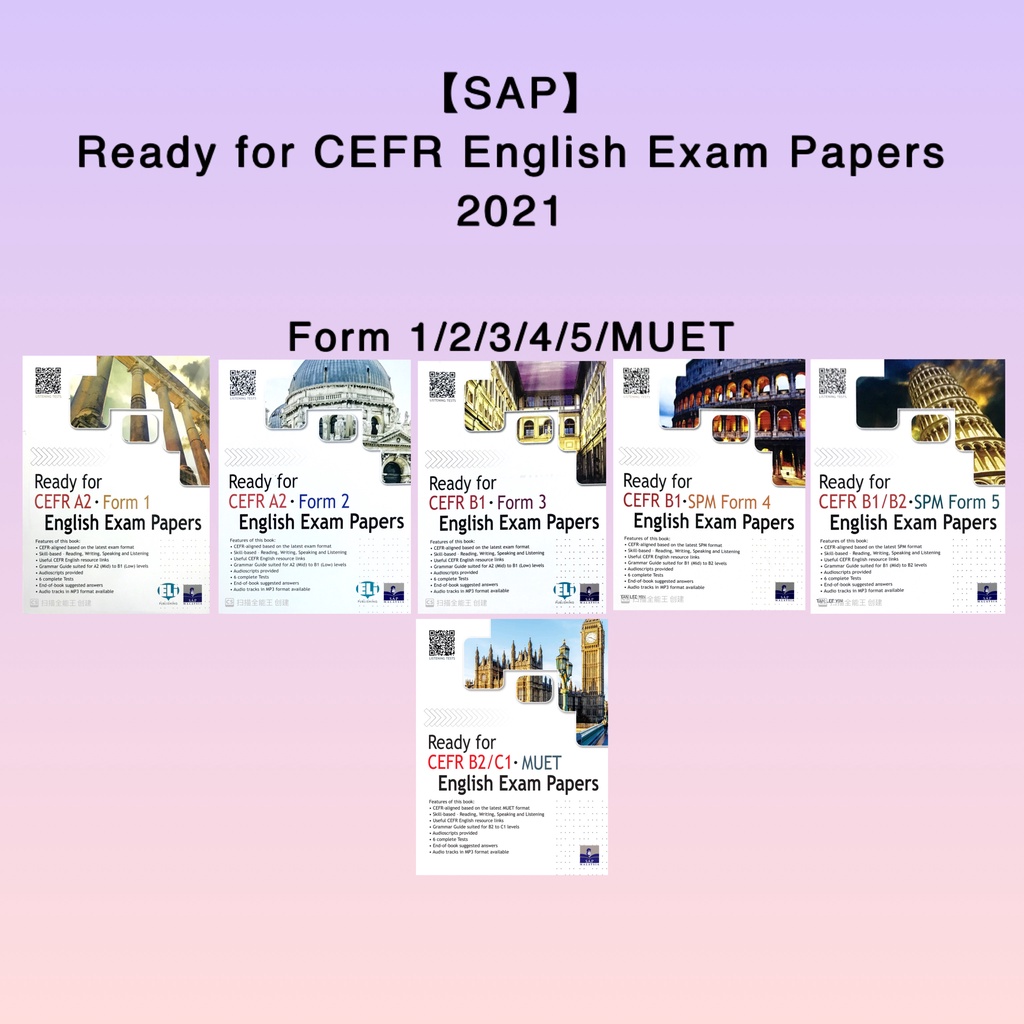 【SAP】Ready for CEFR English Exam Papers 2021 - Form 1 2 3 4 5 & MUET ...