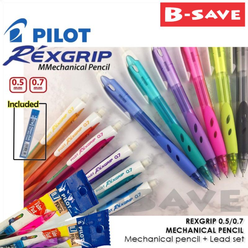 Pilot Rexgrip Mechanical Pencil 0.5 / 0.7 | Shopee Malaysia