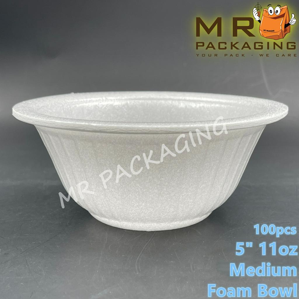 Polystyrene 5" Foam Bowl [ 100pcs± ] Polistrin 11oz Medium Bowl ...
