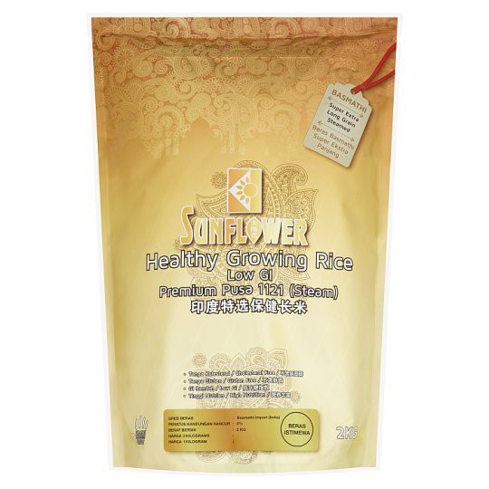 SUNFLOWER Healthy Growing Rice Low GI 2kg ( Premium Pusa 1121 ...