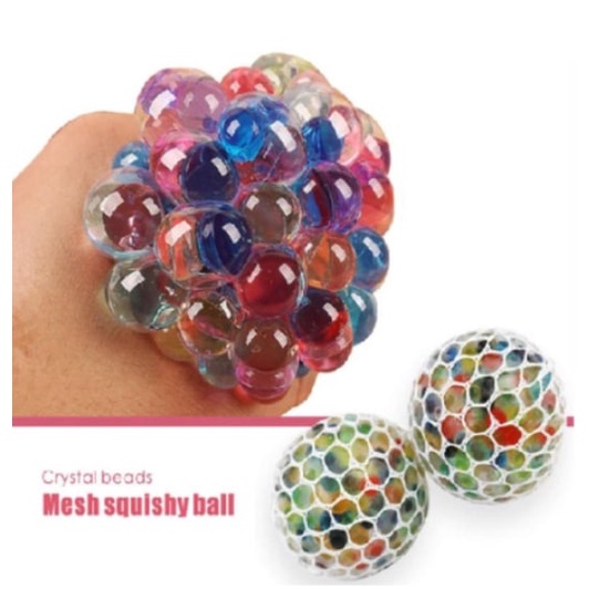 Squishy Colourful Rainbow Mesh Ball Morph Ball Venting Squishy Anti ...