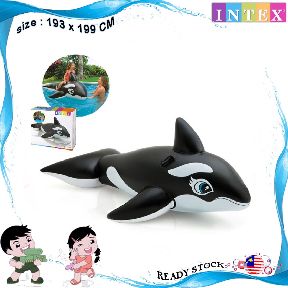 INTEX Whale Ride-On Inflatable Toys Children Swimming Floating Pool ...