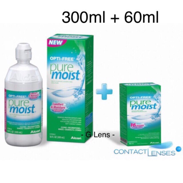 Opti-free Pure Moist Multi-purpose Disinfecting Solution (300ml+60ml ...