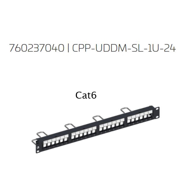 Commscope Cat6 UTP 24port Patch Panel c/w 24 Modular Jack, Black ...