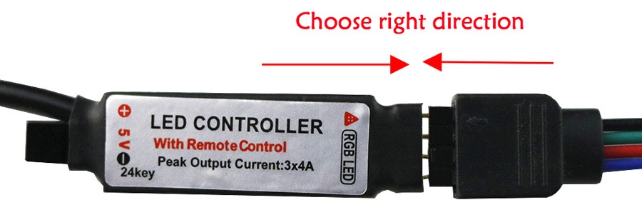 Kefeng 5V-24V USB RGB LED Controller RF IR 3Key 24Key RGB LED Dimmer 4 Pin USB Interface For ...