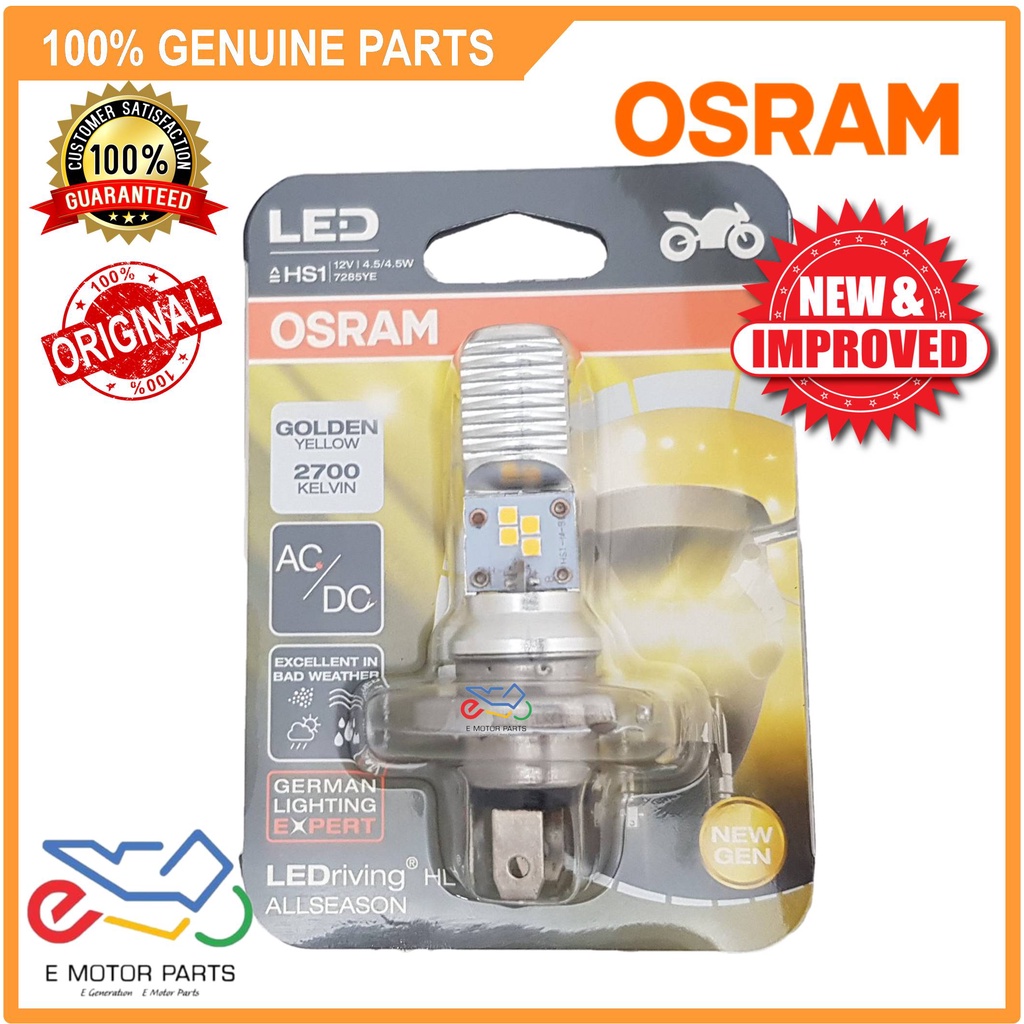 OSRAM HS1 LED BULB 7285CW MENTOL DEPAN COOL WHITE 6000K FZ150 Y15Z 12V ...