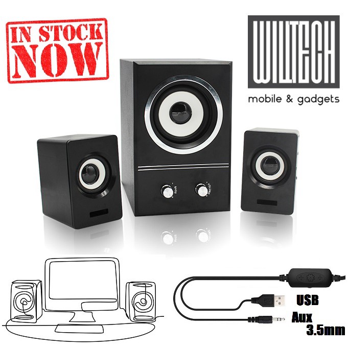 USB Speaker Model:2.1 Stereo Desktop Laptop PC Computer Multimedia ...