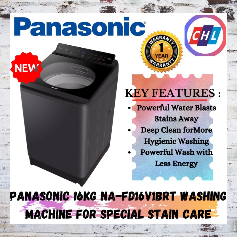 Panasonic 16kg (Send BY Lorry+ Hot Water) NA-FD16V1BRT Top Load Washing ...