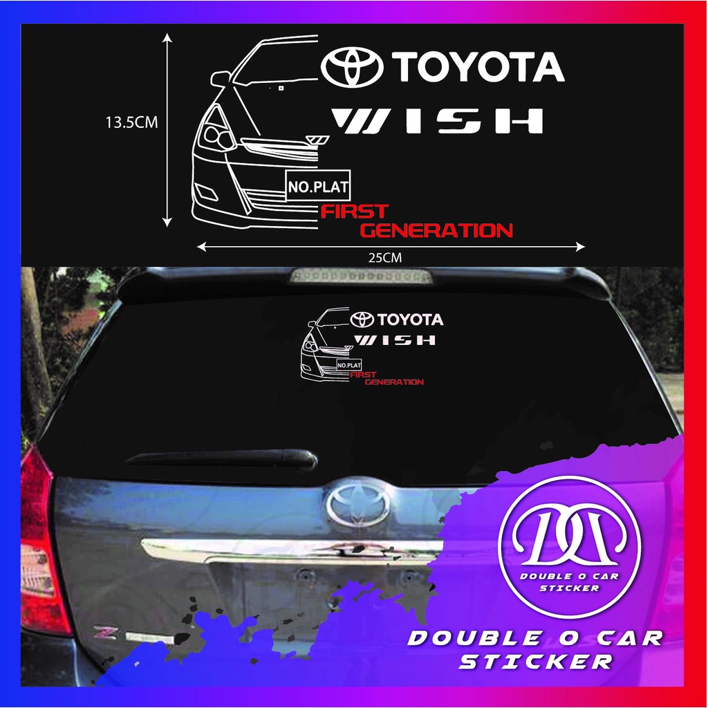 [Ready Stock]Toyota Wish first generation shape&words sticker KI00383 ...