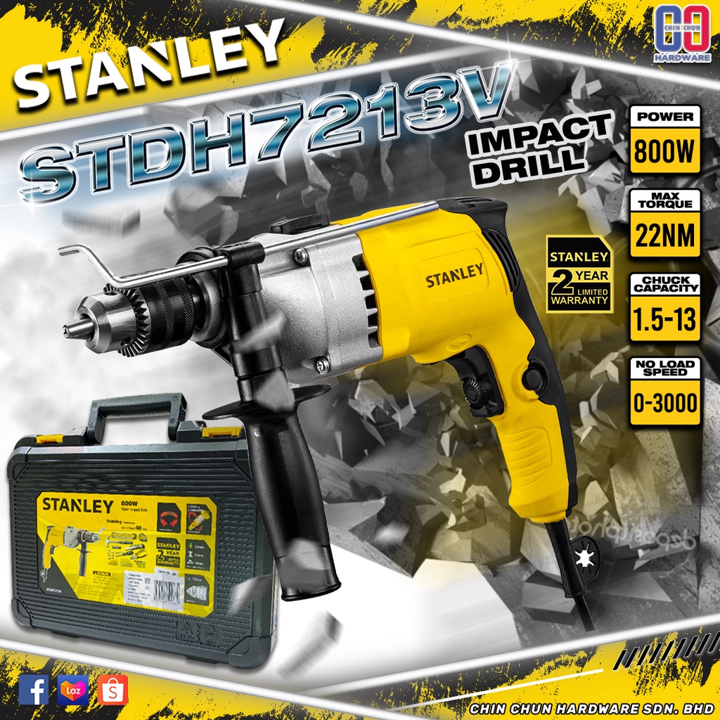 STANLEY STDH7213V|STDH-7213V IMPACT DRILL HAMMER PRECUSSION DRILL|HAND ...