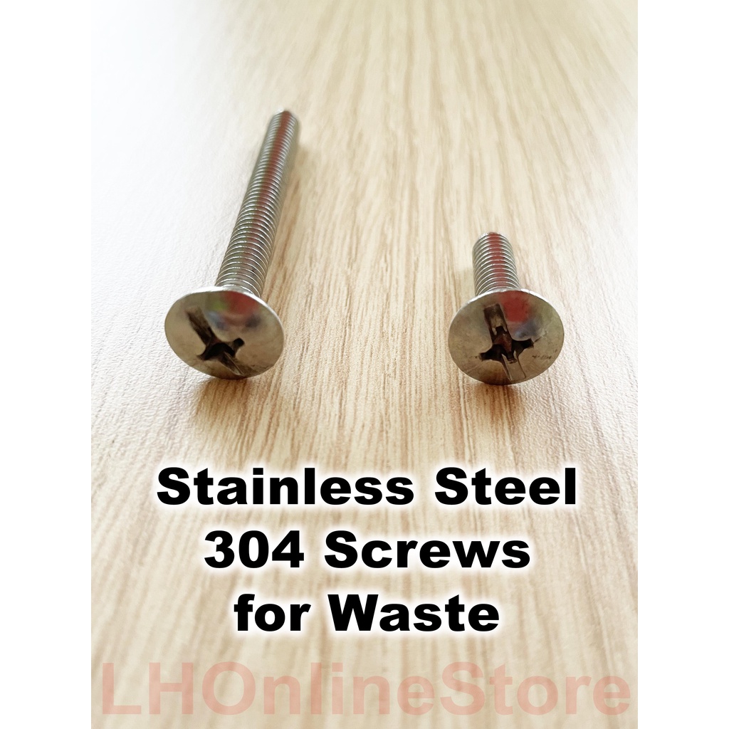 Stainless Steel 304 Screws for (40mm/ 11/2") Kitchen's Sink Waste ...