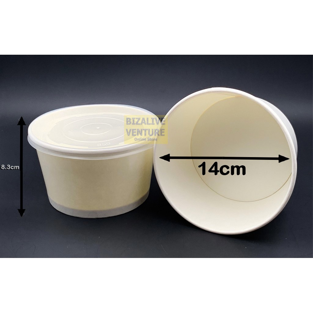 850cc Disposable Paper Bowl 850ml l Fruit Salad Bowl | Take-away Food Container | Tapau Box ...