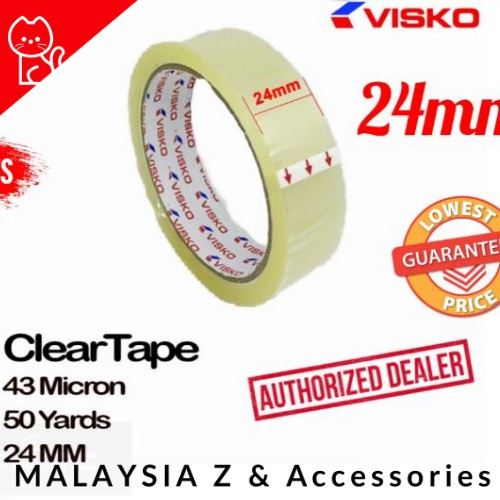Transparent Packaging Tape 24mm X 50 Yards Packing Visko OPP Tape ...