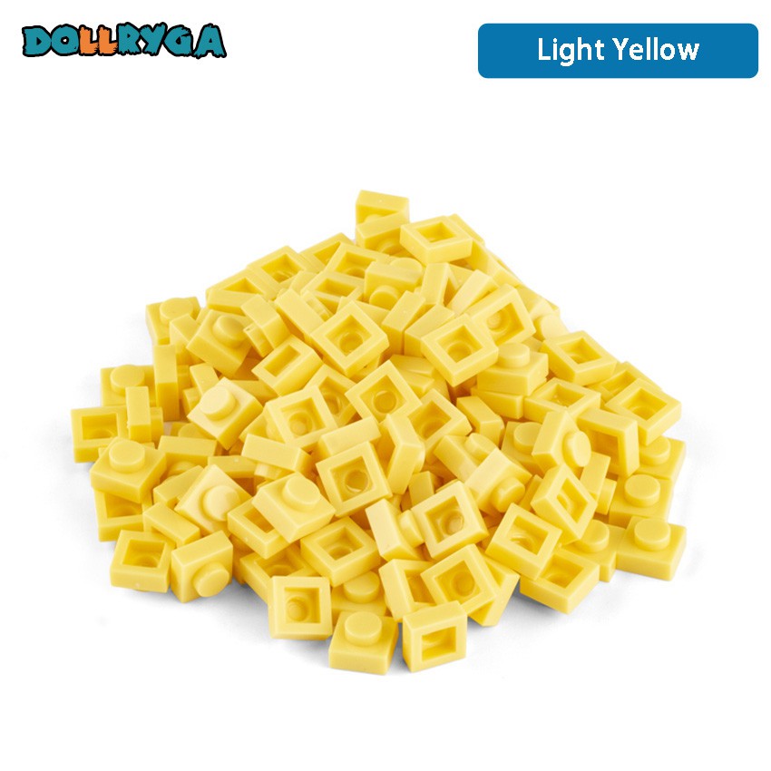 DOLLRYGA 100pcs/lot DIY Blocks Building Bricks Thin 1x1 Educational ...