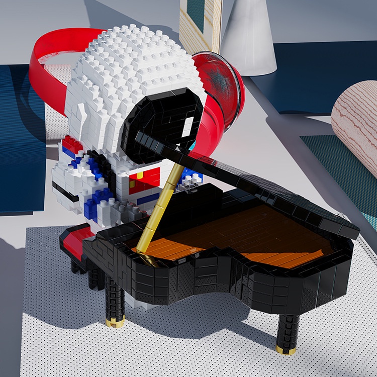 Nano Blocks Piano Astronaut Mini Puzzle Blocks Violin Astronaut ...