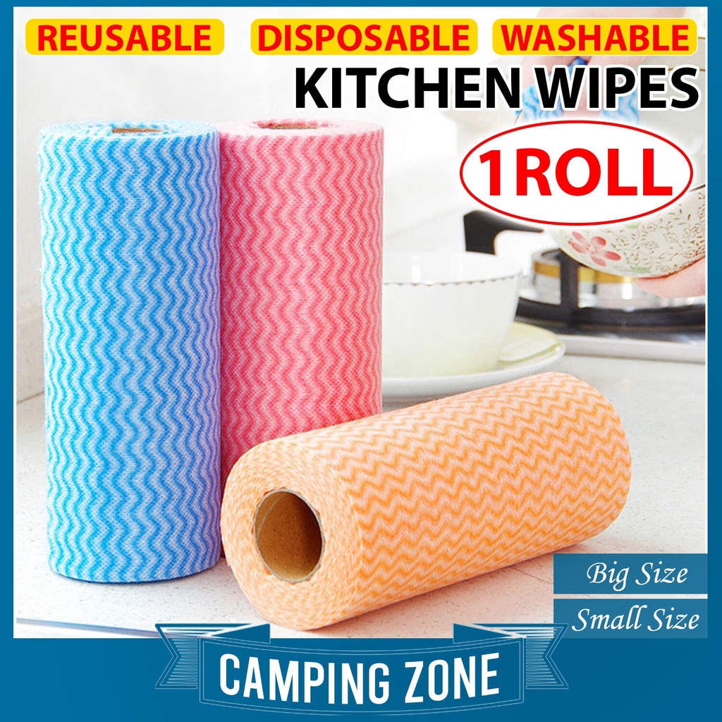 1 ROLL Multipurpose Reusable Washable Disposable Kitchen Rag Roll ...