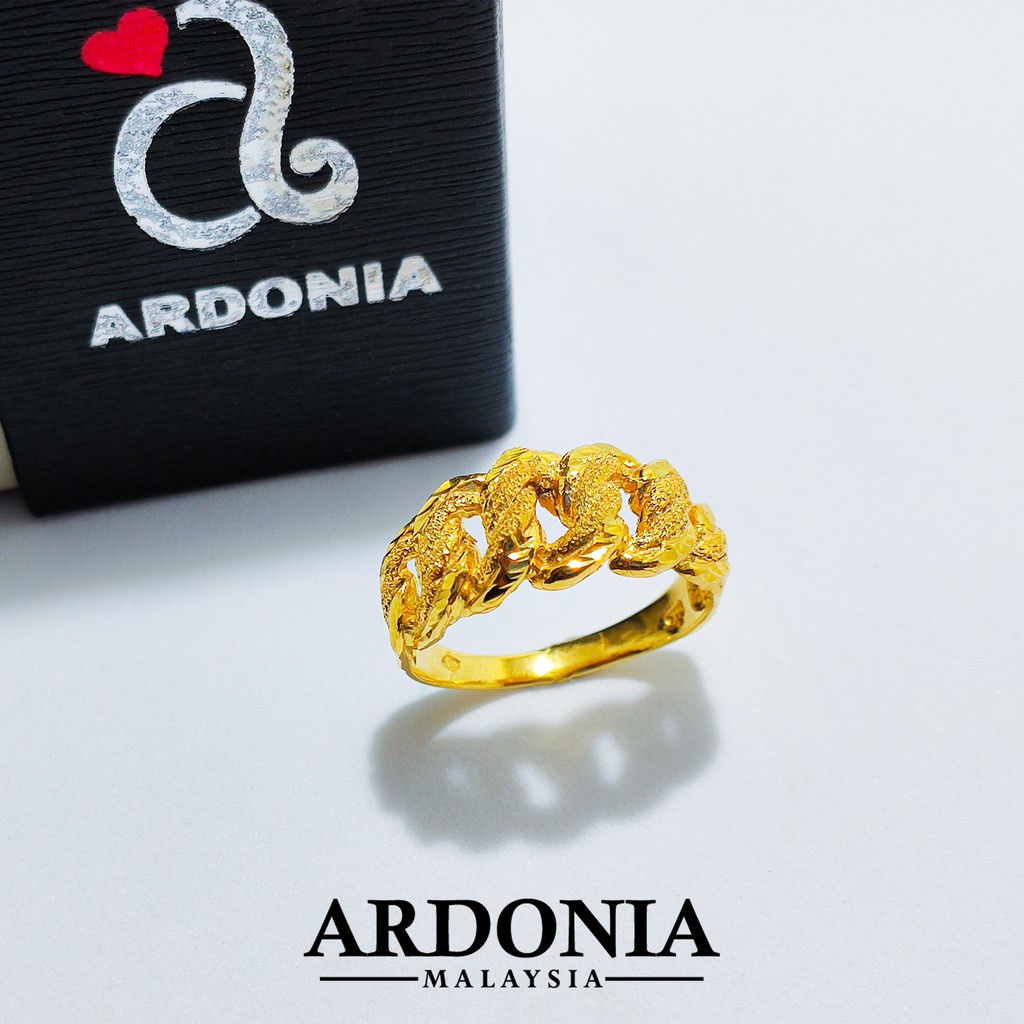 ARDONIA Cincin Coco XL Emas 375 (9K Gold / 375 Gold) | Shopee Malaysia