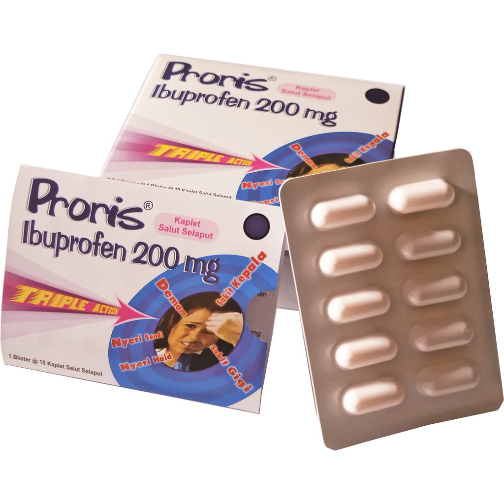 Proris Motherprofen 200 mg Triple Action 1 strip - 4 Tablets / Fever ...