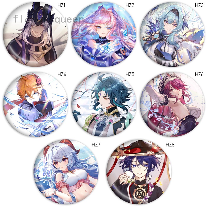 flowersqueen Genshin impact pin Raiden Shogun Zhongli hutao Yae ...