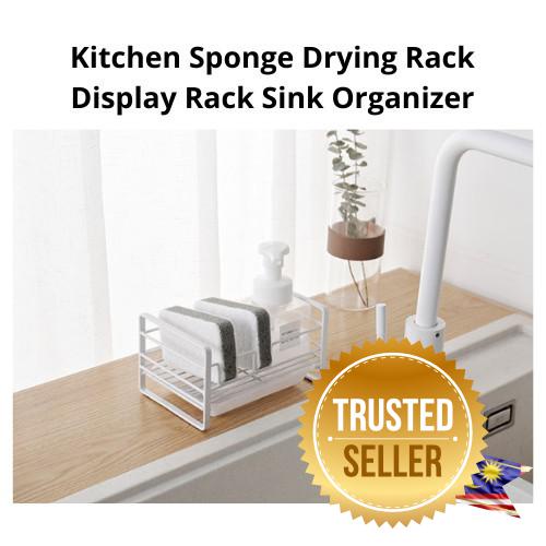 [ Local Ready Stocks ] Kitchen Sponge Drying Rack Display Rack Sink ...