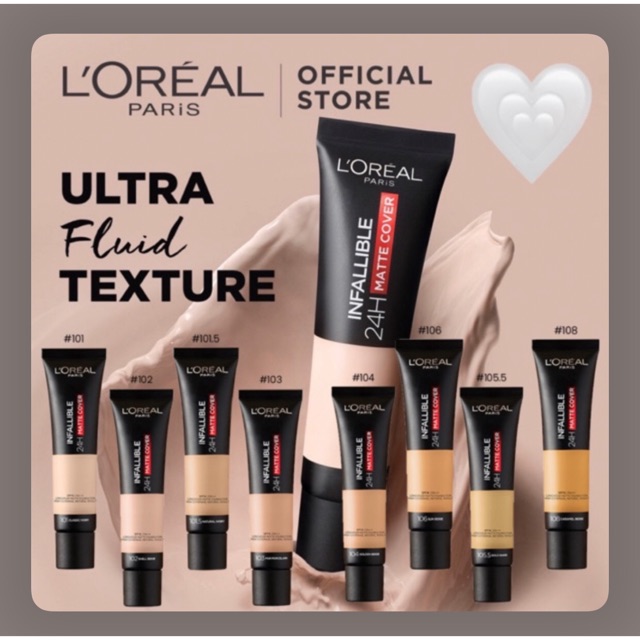 LOREAL INFALLIBLE 24H MATTE COVER FOUNDATION | Shopee Malaysia