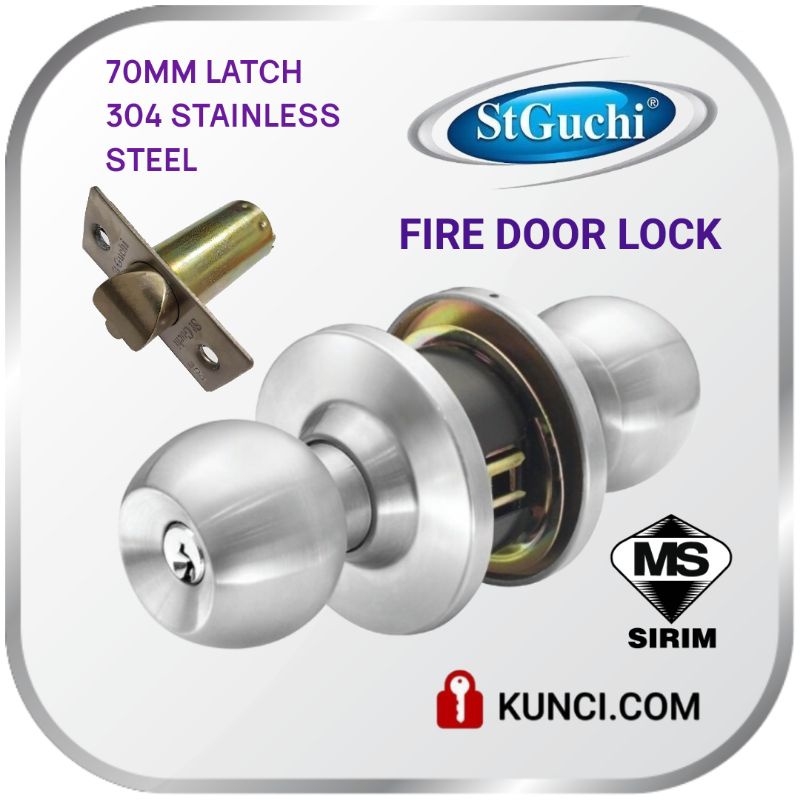 St Guchi 70mm Fire door Cylindrical Lock Set SGCD-9600/70mm | Shopee ...