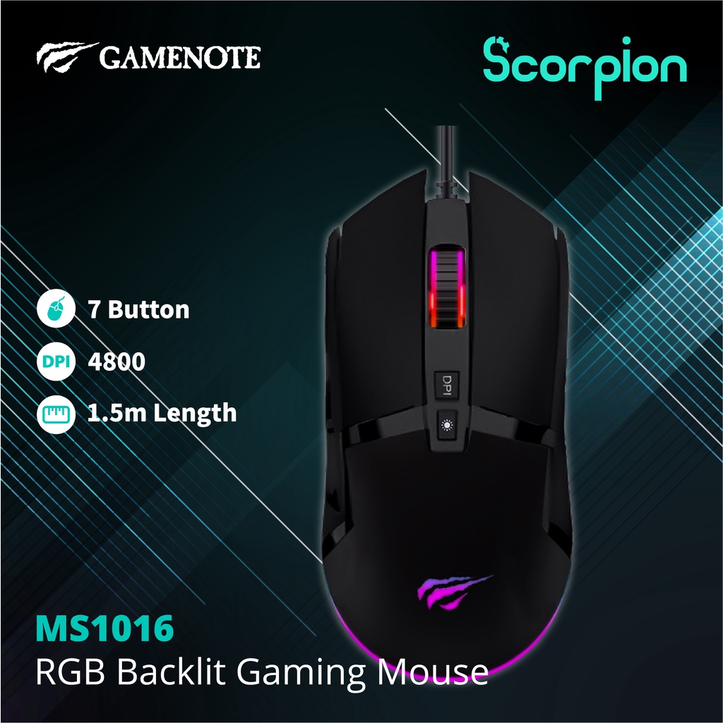 Gamenote MS1016 RGB Backlit Gaming Mouse | Shopee Malaysia