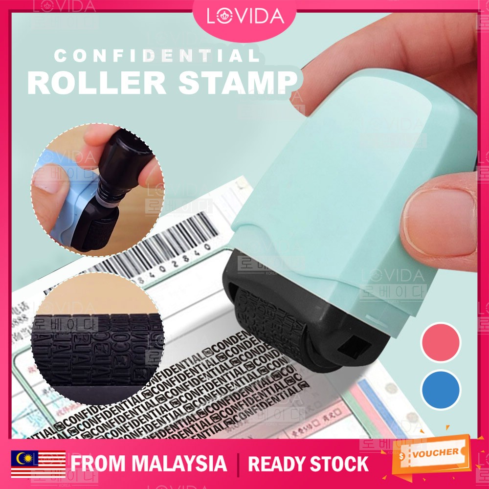 LOVIDA Seal Roller Stamp Parcel Label Data Remover Refillable Ink ...