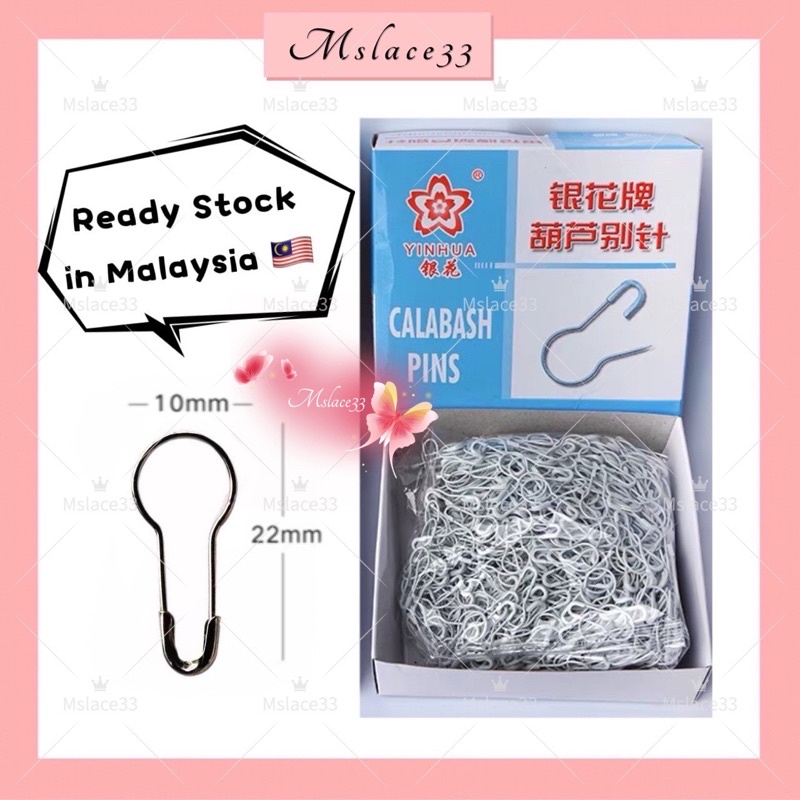 10 PCS CALABASH PINS SAFETY PIN NO SNAG FASTENER (GOURD/PEAR PIN CRAFT ...