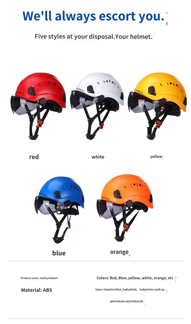 Safety Helmet ABS Breathable Construction Site Power Construction with ...