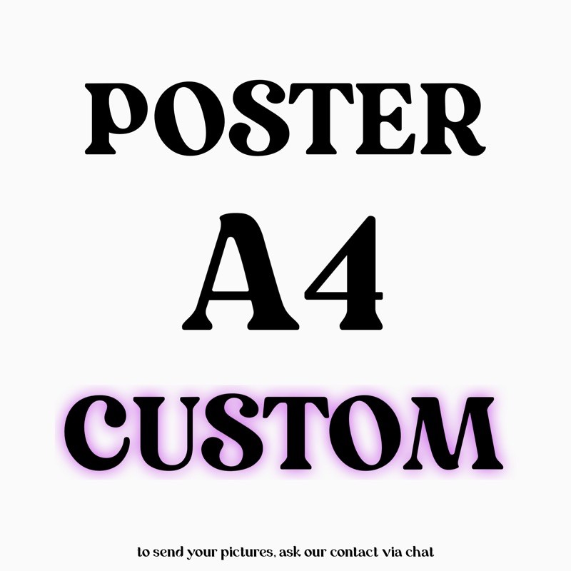 Poster CUSTOM A4 by 777stickers | Shopee Malaysia