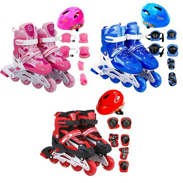 💥FREE HELMET FREE KNEE PAD💥Kasut Roda Budak Roller Skate kids Roller ...