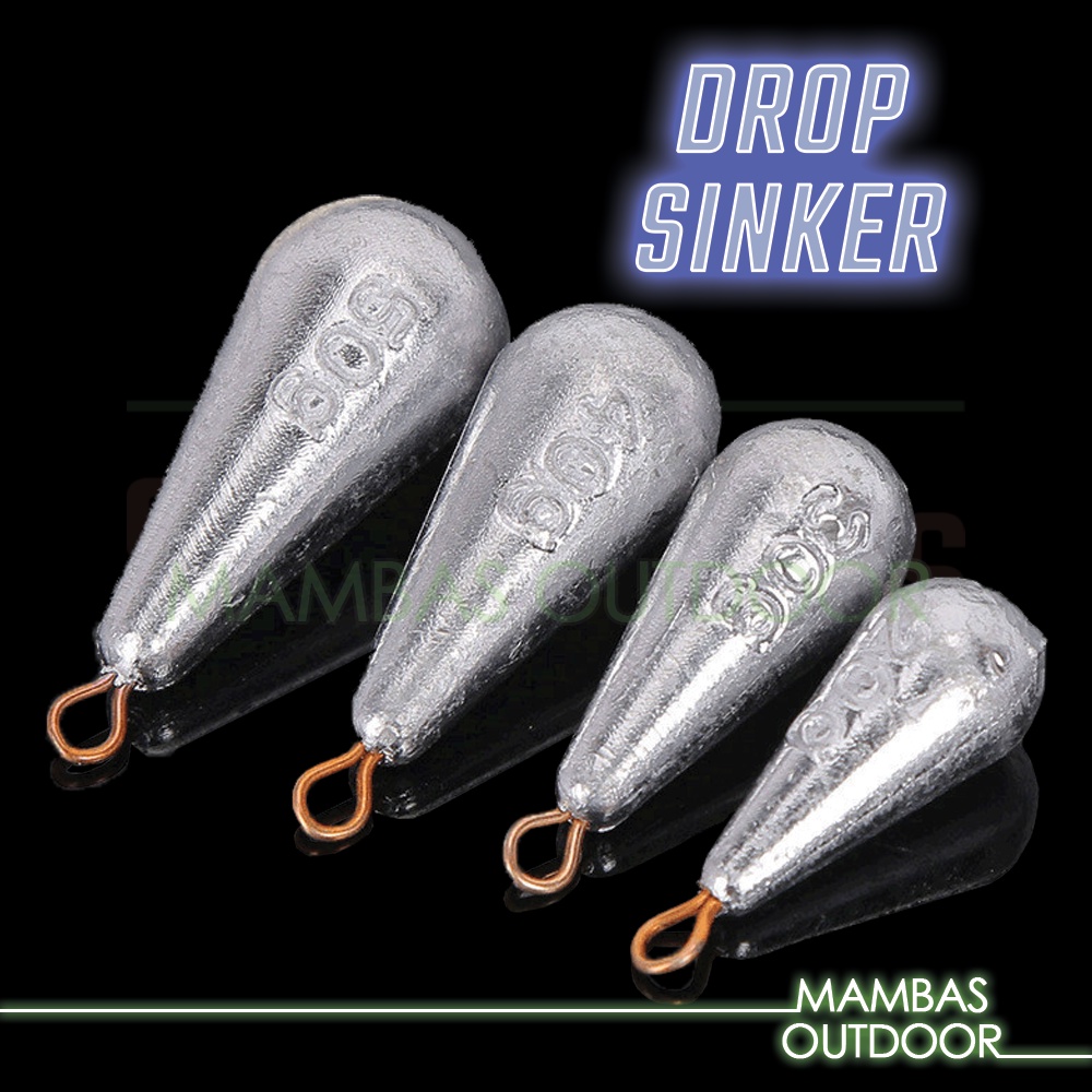 [5 PCS] Drop Lead Sinker (10g - 200g) Batu Ladung Timah Pancing Fishing ...