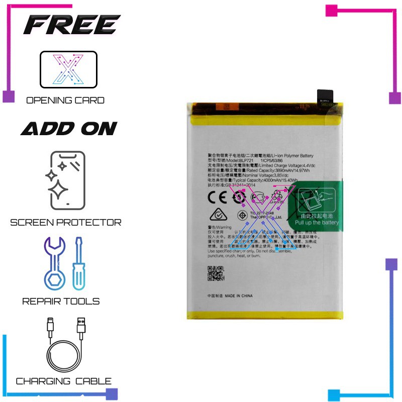 Battery BLP721 Compatible For Realme C2 (3890 mAh) | Shopee Malaysia
