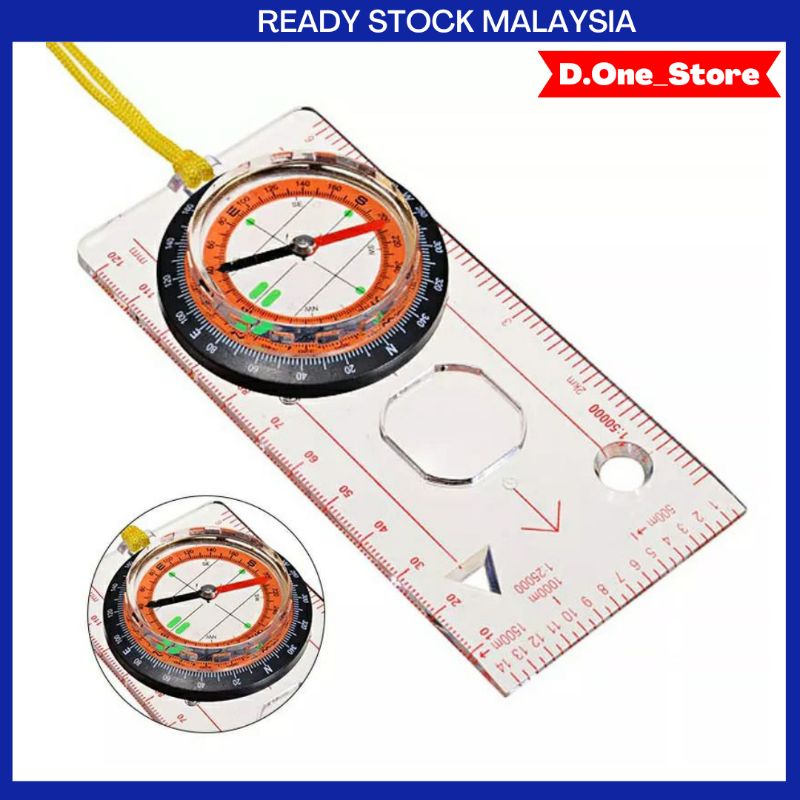 Multifunctional Compass Map Scale Outdoor Camping Map Ruler Compass ...
