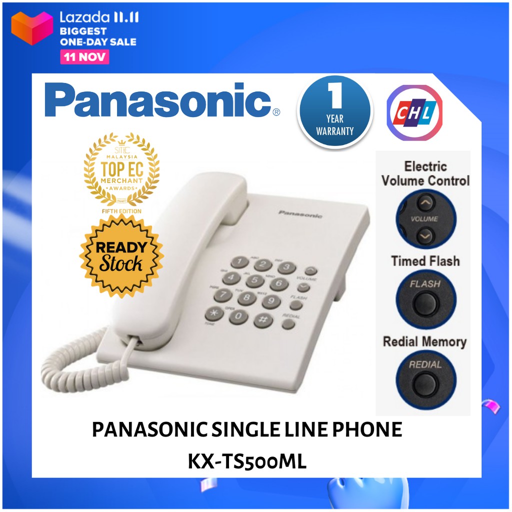 PANASONIC SINGLE LINE PHONE KX-TS500ML | Shopee Malaysia