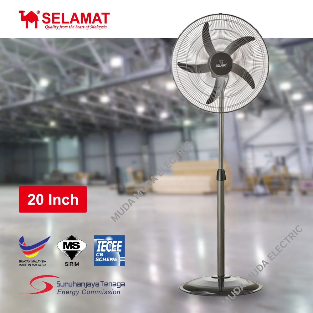 Buatan Malaysia 20" Industrial Stand Fan MQ-2020ST - SIRIM Approved ...