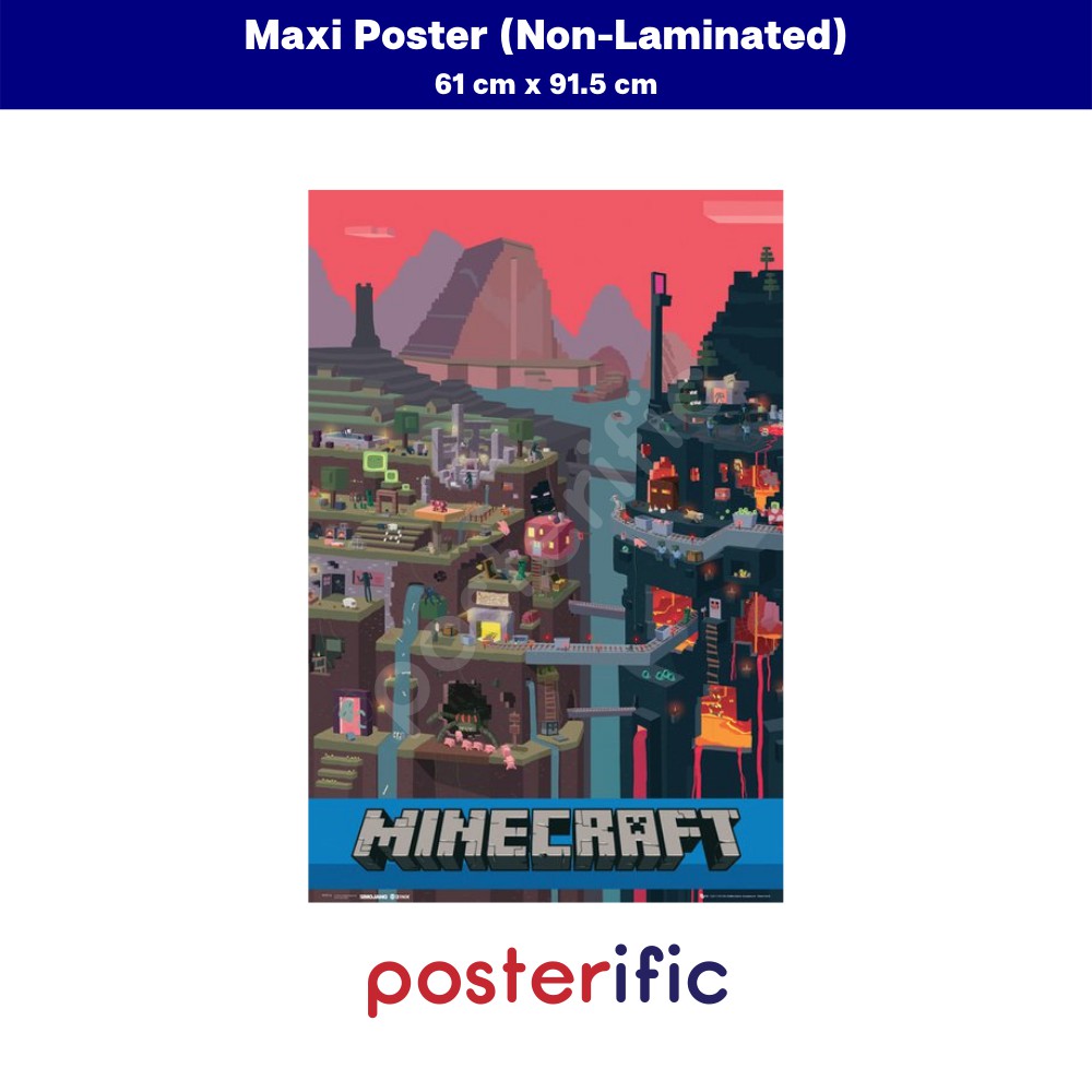Minecraft World - Poster (61 cm X 91.5 cm) | Shopee Malaysia