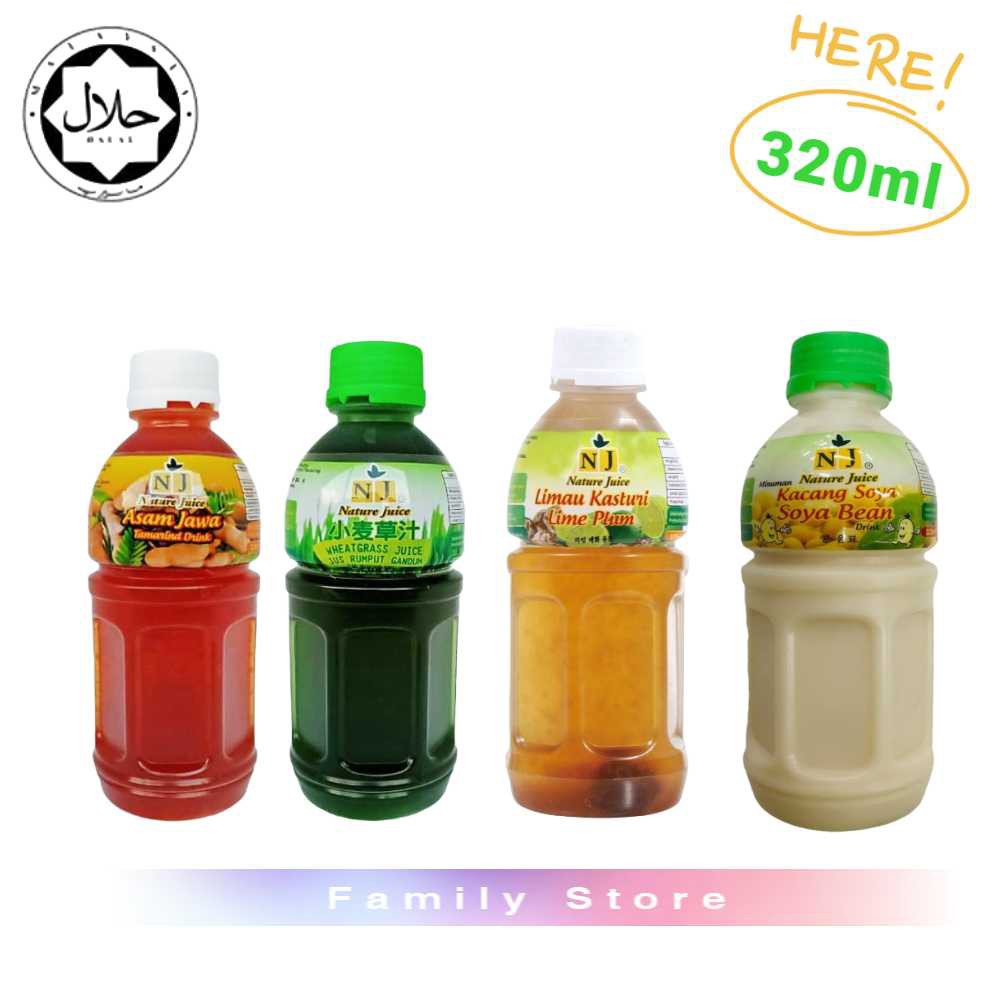 NJ Nature Juice 320ml X 24Bottle (Asam jawa/Wheatgrass/Limau Kasturi/Soya/Green Limau Kasturi ...