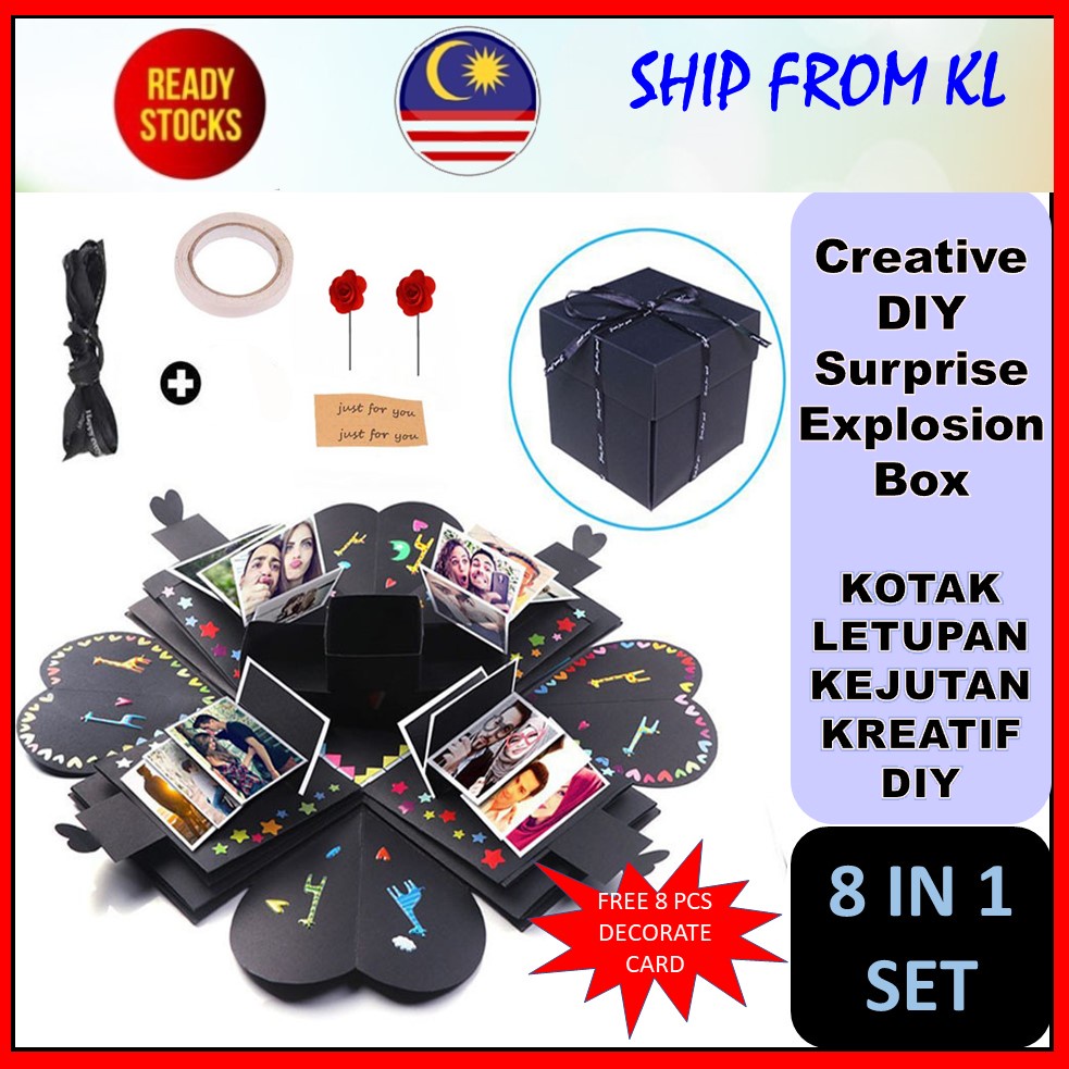 🔥ReadyStockIn🇲🇾🔥Square Surprise Explosion Box DIY Photo Album Creative ...