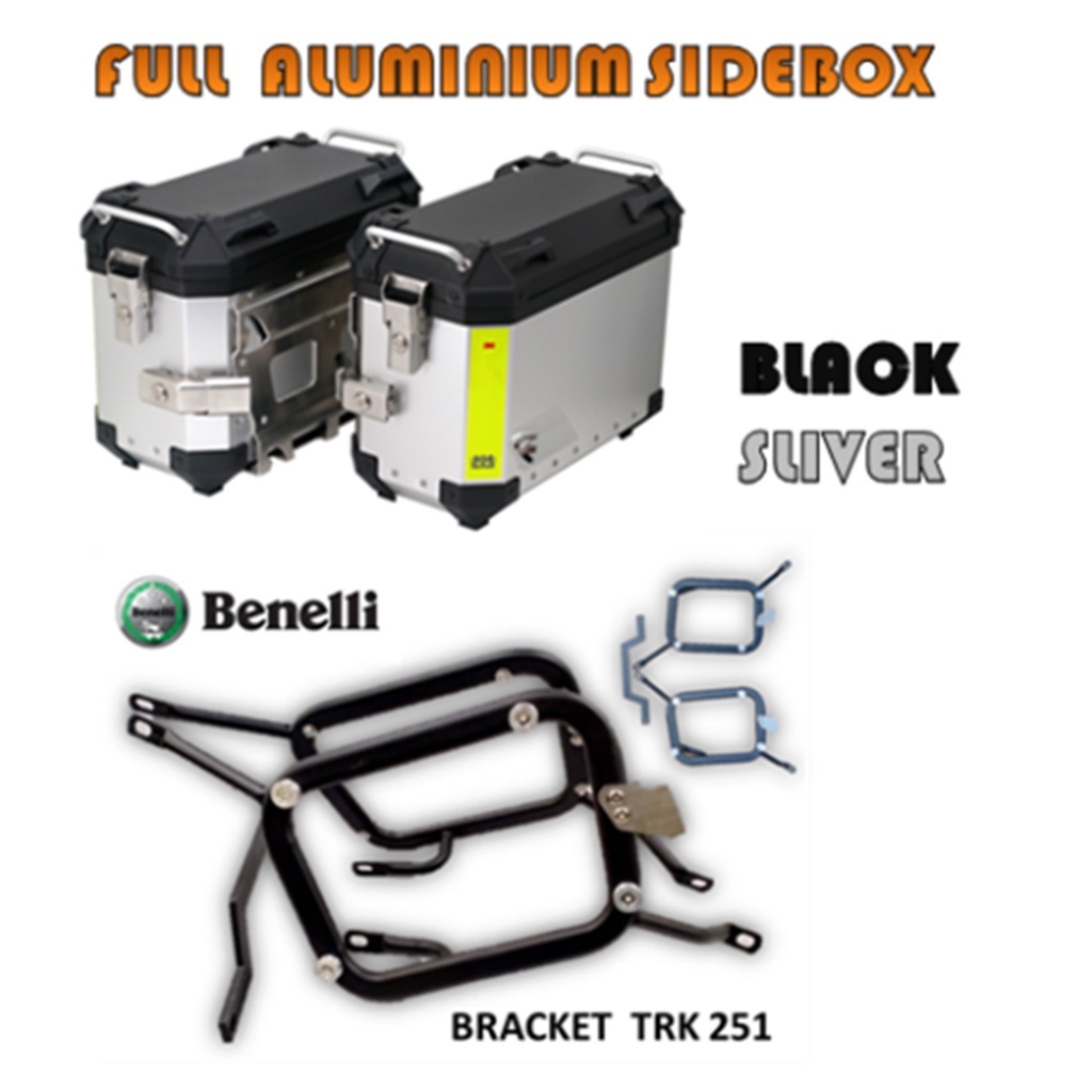 BENELLI TRK 251 FULL ALUMINIUM SIDE BOX HIGH QUALITY WATER PROOF ...