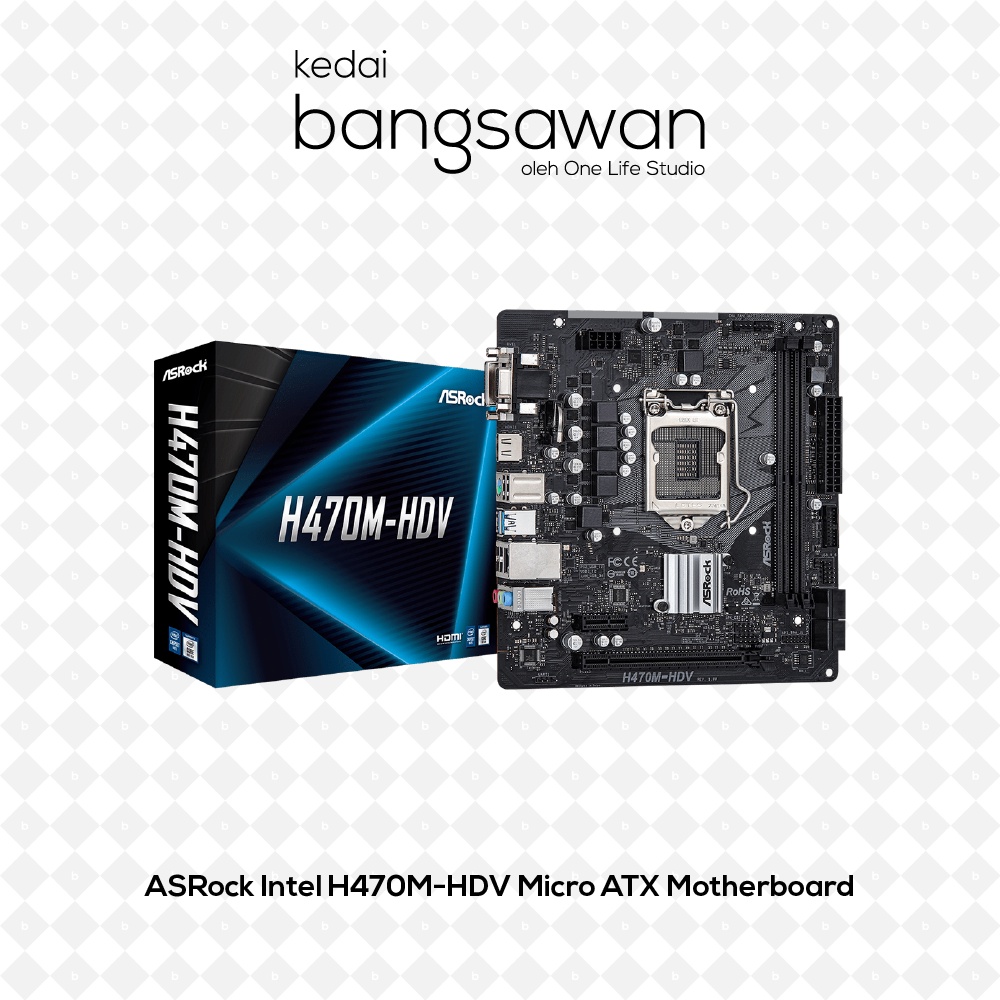 ASRock Intel H470M-HDV mATX Motherboard | Shopee Malaysia