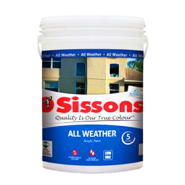 SISSONS All Weather Acrylic Exterior Wall Paint 1 Liter | Shopee Malaysia