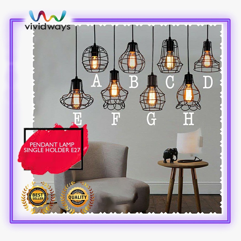 K2 VIVIDWAYS PENDANT LAMP / PENDANT LIGHT SINGLE HOLDER E27 | Shopee ...