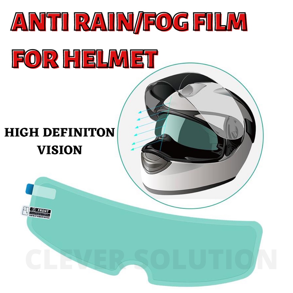 Universal Helmet Anti-Rain Rainproof Film Waterproof Lens Anti Fog Film ...